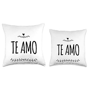 Flozelmar Te Amo Throw Pillow, 18x18, Multicolor