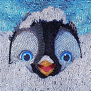 EEZYCHOIC 5D Diamond Painting Kits for Kids Full Drill Painting by Number Kits DIY Mosaic Making Arts Crafts Supplies for Children's Gifts (Penguin)