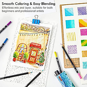 80 Colored Pencils, Shuttle Art Soft Core Coloring Pencils with Coloring Book, Sketch Pad and Sharpener, Premium Color Pencils for Adult Coloring, Sketching and Drawing, Art Supplies for Kids & Adults