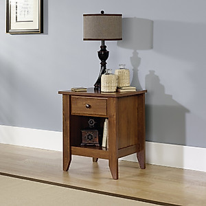 Sauder Shoal Creek Night Stand, Bedside, Bedroom Side Table, L: 20.87" x W: 17.48" x H: 24.06", Oiled Oak