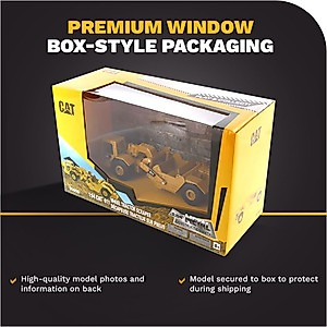 Diecast Masters 1:64 Caterpillar 611 Wheel-Tractor Scraper, Play & Collect Series Cat Trucks & Construction Equipment | 1:64 Scale Model Diecast Collectible Model 85695