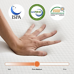 Sweetcrispy Folding Mattress, 3 inch Tri-fold Memory Foam Mattress Topper for Camping, Foldable Mattress Topper with Washable Cover, Guest - Queen Size, White