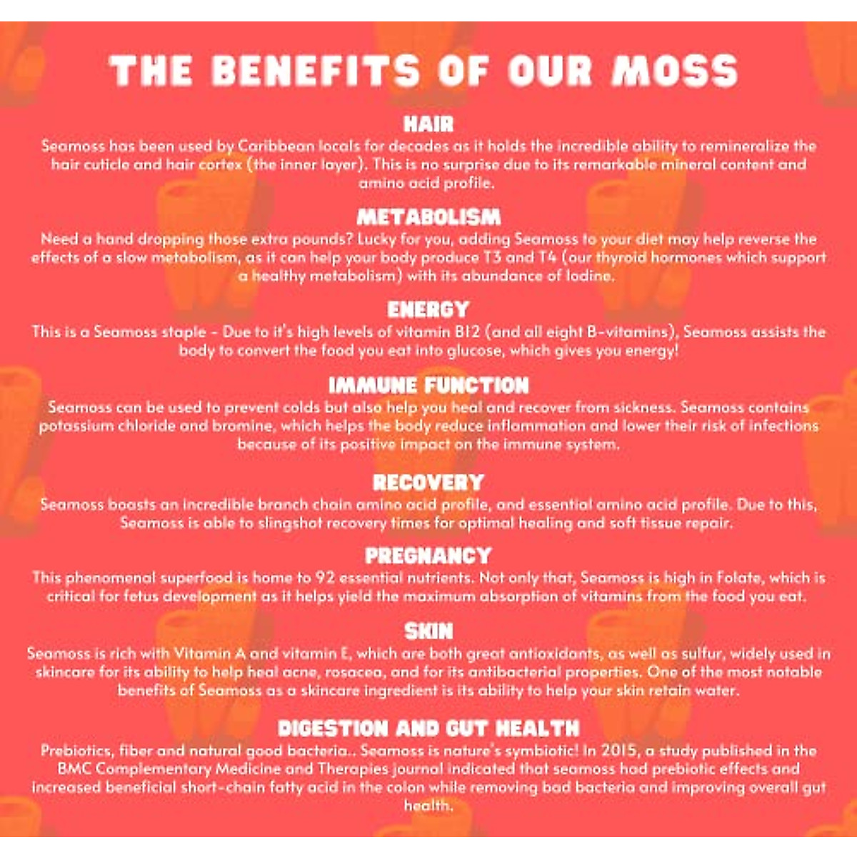 EDA Organics Raw St Lucia Sea Moss Bulk Bag - Raised by Hand on Clean Caribbean Coastlines - Harvested by local St Lucian Farmers - Makes over 180oz+ of Seamoss Gel (13 Jars!) - An authentic Dr Sebi Superfood (8oz BULK Bag)