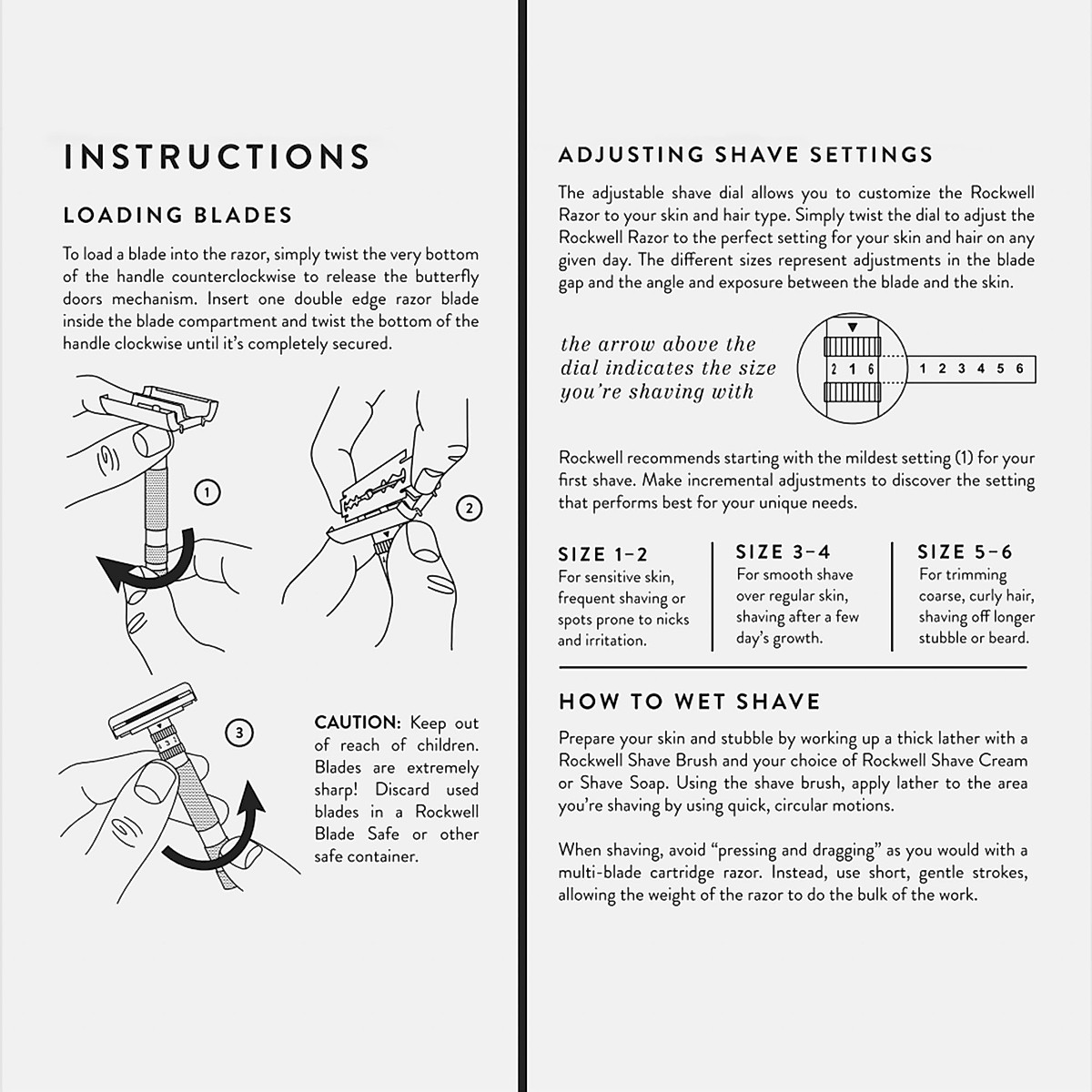 Rockwell T2 | Twist-To-Open (TTO) Double-Edge Safety Razor | Full Metal | Includes 5 Fully Recyclable Stainless Steel Blades (Gunmetal Chrome)