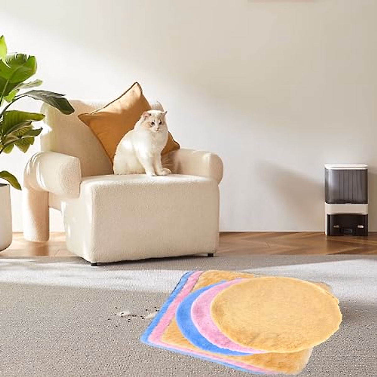 Cat Cushion Bed Plush,Self Heating Pet Blanket Pad Pets Puppy Kitten Small Dog Super Soft Warm Washable Foldable Sleeping Bag House Pads Thermal Mat Blanket for pet (Square