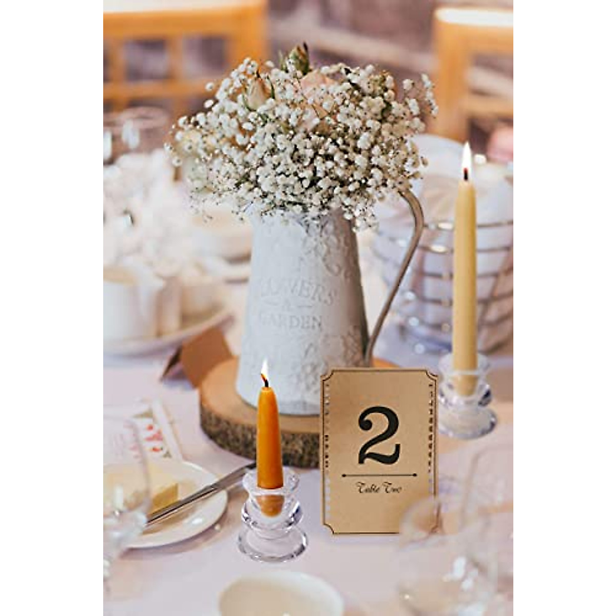 olorvela Candlestick Holders, Candle Holders Glass, Taper Candle Holders Clear, Perfect for Home Decor, Weddings, Restaurants, and Dinner Parties, 2pcs/Set