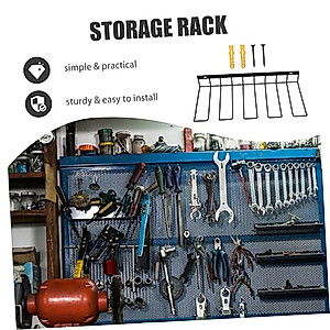 Veemoon Electric Drill Storage Rack Hand Tools Power Drill Storage Shelves Cordless Drills Storage Racks Tool Room Supplies Multifunctional Storage Rack Electric Drill Holder Black Iron