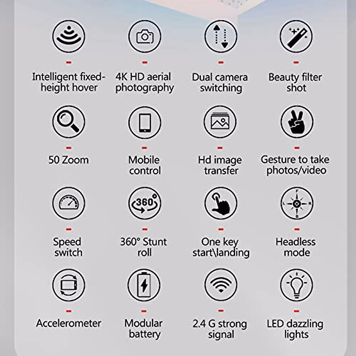 Daul 4K HD FPV Camera Drone, Remote Control Toys Birthday Gifts for Boys Girls with Altitude Hold Headless Mode One Key Start Speed Adjustment (Three Batteries)