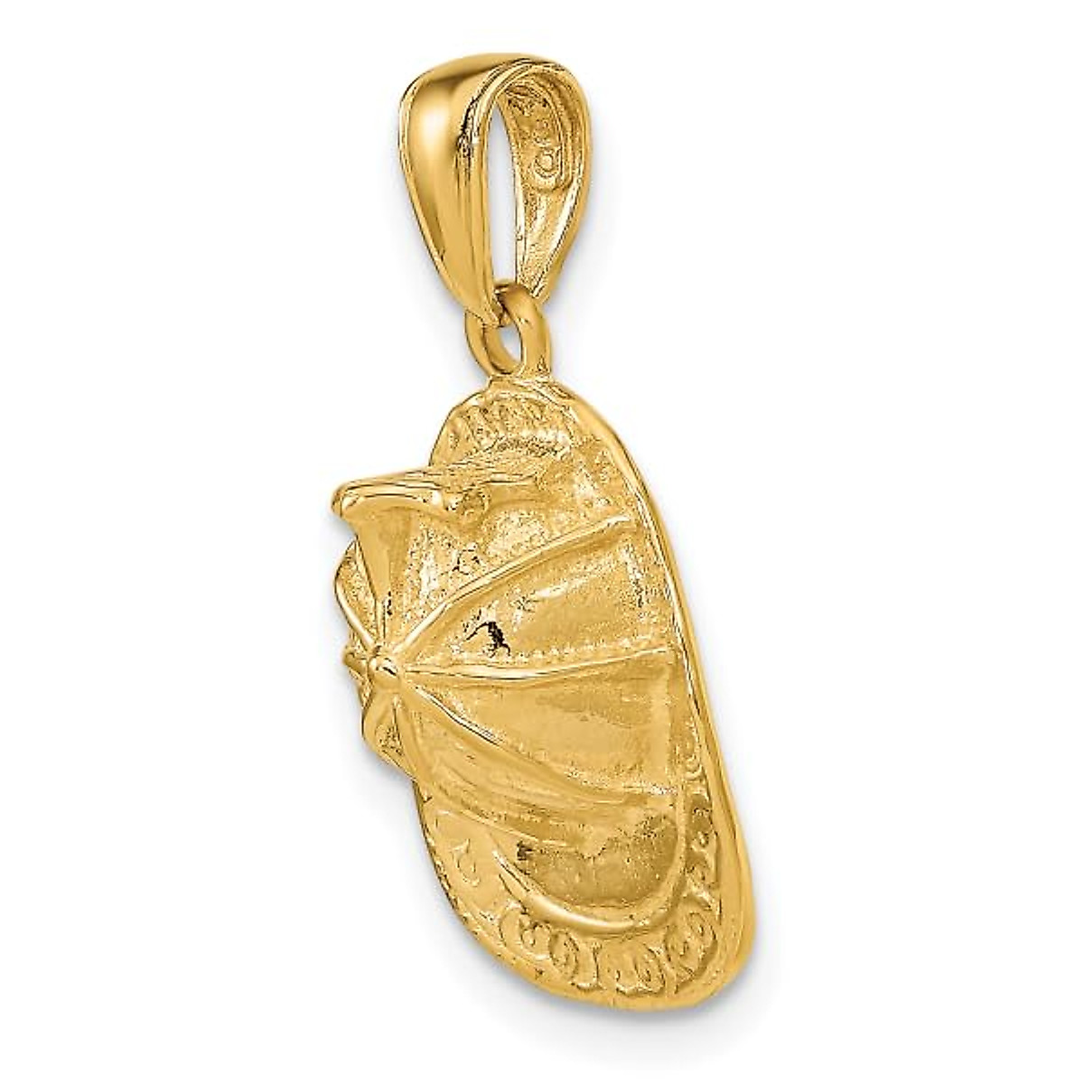 IceCarats 14K Yellow Gold Fireman Helmet Fire Department FD Necklace Firefighter Pendant Rescue Charm Only