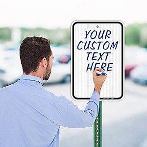 Faittoo Blank Write-On Metal Sign, 2-Pack 18 x 12 Inches Blank Metal Signs, Rust Free Aluminum, Engineer Grade Reflective Material, UV Protected, Weather/Fade Resistant, Easy to Install