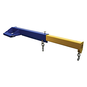 Vestil LM-EBT-8-30 Steel Economy Telescoping Lift Boom 30 in Fork Pocket Center 8,000 Lb. Capacity Blue and Yellow