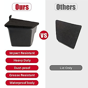 OtriFowd Tesla Model 3 2023 2022 Rear Trunk Side Organizer Storage Box with Lid, Left Side Storage Protector Packets, Waterproof Odorless Side Storage Bins Accessories (DO NOT USE for Highland 2024)