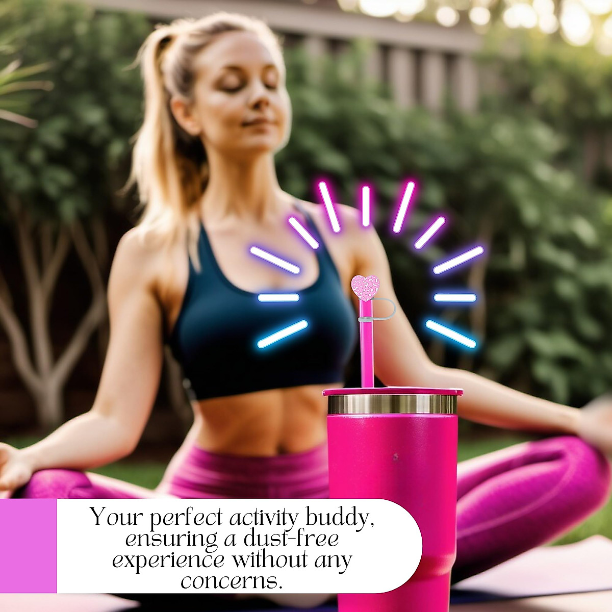 4 PCS Stanley Straw Cover Cap for Stanley Cup Straw Topper pack of 10mm, Cute Heart Straw Covers, 40 Oz Straw Caps Stanley Cup Tumblers Accessories