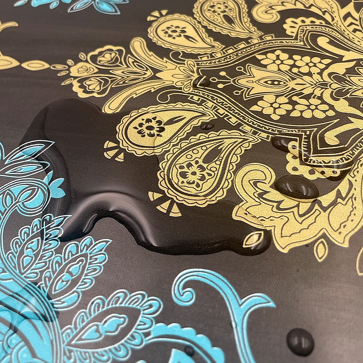 Yifely Yellow Damask Furniture Paper Pre-Pasted Shelf Liner Dresser Drawer Covering Mat 17.7 Inch by 9.8 Feet