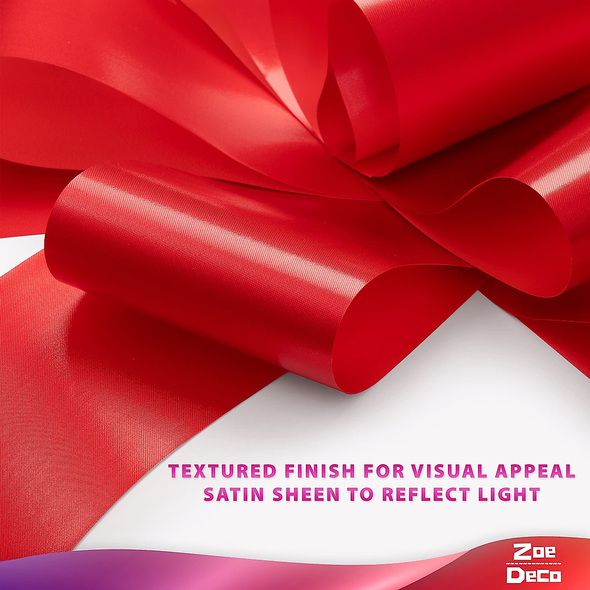 Zoe Deco Pre-Assembled Car Bow (Red, 23 inch) Gift Bows, Giant Bow for Car, Birthday Bow, Huge Car Bow, Car Bows, Big Bow for Gifts, Christmas Bows for Cars, Gift Wrapping, Big Gift Bow