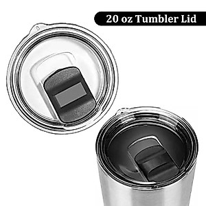2 Pack 20 oz Magnetic Tumbler Lid with 2 Replacement Magnetic Slider for YETI Rambler, Ozark Trail Spill Proof Tumbler Cover