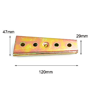 heyous 2 Sets 120x47mm Metal Color Zinc Sectional Sofa Interlocking Connector Bed Parts Heavy Duty Interlocking Hangers Furniture Connector Bed Replacement Parts