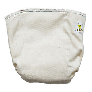 Osocozy Fitted Organic Diaper, 100% GOTS Certified Organic Cotton Birdseye Weave Fabric. Soft and Absorbent. Easy Snap Closures. Sewn in The USA. (Size: Small 7-13 Lbs)