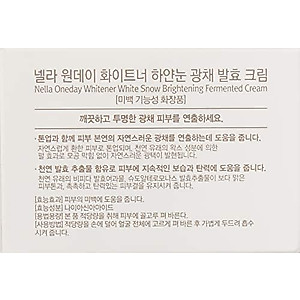 Nella Whitening and Brightening Tone-Up Cream, Fermented Natural Ingredients, Korean Beauty, 50 ml