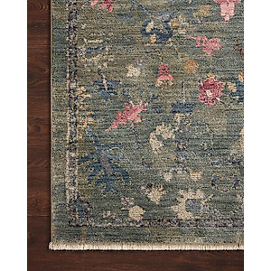 Loloi Giada 5' x 7'-10" Area Rug in Lagoon/Multi - Traditional Accent Rug, Modern Color Rug for Living Room, Bedroom, Entryway & Hallway, No Shed High Traffic Home Décor