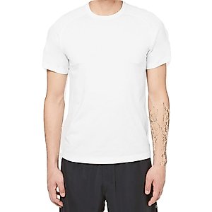 Lululemon Mens Metal Vent Tech Short Sleeve Shirt (White, XL)