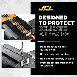 JCL Vise Jaws - Nylon, Multipurpose 6" - Use on any Metal Vise, Magnetic Reversible Pads, Clamp Flat or Round Products