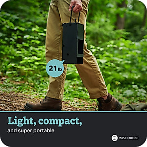 WISE MOOSE Rocket Stove for Cooking - Heavy-Duty Cast Iron Rocket Stove Wood Burning Portable, Mini Wood Stove, Wood Burning Heater, Wood Fire Camping Stove, Fire Tower, Portable Wood Burning Stove