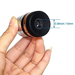 SVBONY Telescope Lens 10mm Eyepieces Wide Angle 62 Degree Aspheric Eyepiece Fully Coated Telescope Accessory Suitable for 1.25 inches Astronomic Telescopes