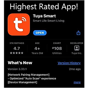 EighteenXVIII Smart Camera 1080P Home Alarm System with Two-Way Audio - Portable Security Cam with Night Vision and Motion Detection - Indoor WiFi Camera for Home - 24/7 Recording Plugged in