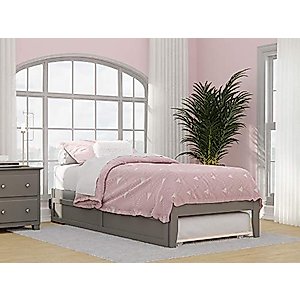 AFI, Colorado Bed with USB Turbo Charger and Twin Extra Long Trundle, Twin Extra Long, Grey