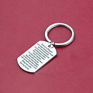 Drive Safe Keychain New Driver Gift Trucker Daddy Gift Keep Me Safe Get Me Home Keychain for Truck Driver (Driver Prayer Keychain)