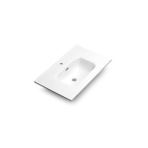 DAX Onix Ceramic Basin, 28", Glossy White