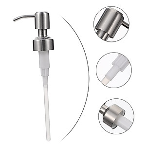 Gadpiparty Sprinkler Hand Soap Dispenser Foam Soap Dispenser Bottle Dispenser Foam Bottles Pump Lid Soaps Pump Cover Stainless Steel Silver Bottle Replacement Pumps Bottle Pump Replacement