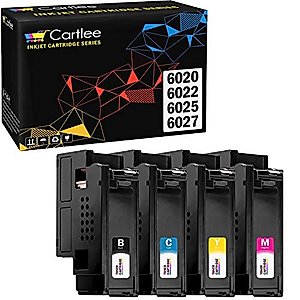Cartlee Compatible Ink Cartridge Replacement for Xerox Workcentre 6027 Toner for Xerox 106r02759 Toner Cartridge Black Toner for Xerox Phaser 6020 6022 6025 6027 (1 Black, 1 Cyan, 1 Magenta, 1 Yellow)