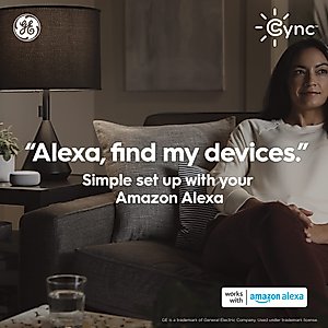 GE CYNC Smart Full Color A19 LED Light Bulb, 60W Replacement, Bluetooth/Wi-Fi Enabled, Alexa + Google Home Compatible Without Hub, 2-Pack (Packaging May Vary)