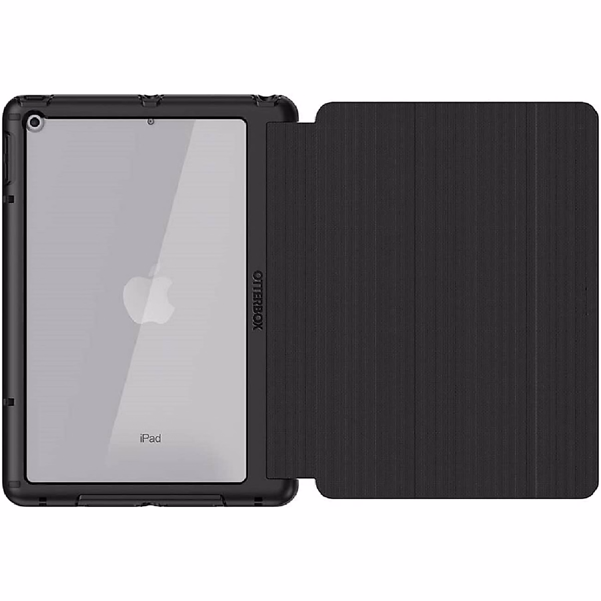 OtterBox Symmetry Series Folio Case for iPad (5th and 6th Generation) - Non-Retail Packaging - Starry Night (Clear/Black/Dark Grey Microsuede)