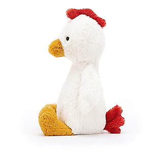 Jellycat Bashful Chicken Stuffed Animal, Medium 12 inches