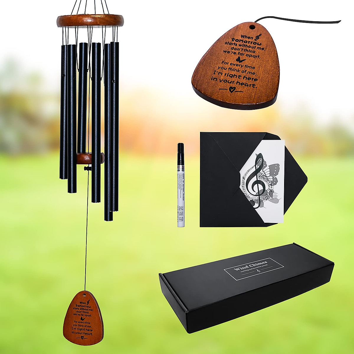 Large Aluminium Wind Chimes 32" for Outside, Wind Chimes Outdoor Tuned Soothing Melody, Memorial Wind Chimes Gifts for Mom/Grandma,Wind Chimes Outdoor Decoration, Patio, Garden, Yard