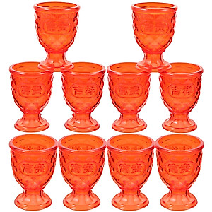 Kichvoe 10pcs vintage cups vintage wine glasses whisky glasses wedding wine glasses whiskey tumblers red cups whiskey glasses Chinese Mug Party Cups shot glass Disposable plastic banquet