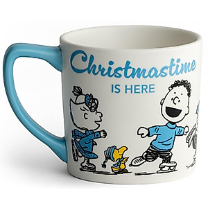 DaySpring - Peanuts - Christmastime is Here Ceramic Mug, 14oz, Blue