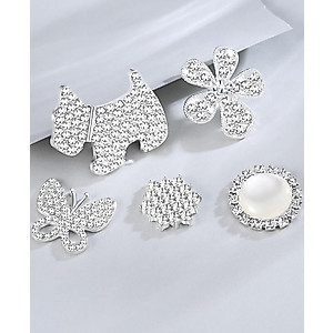 Acwenie Bling Shoe Charms for Croc Silver Jewelry Accessories Decoration for Women Girls Party Favors Birthday Gifts