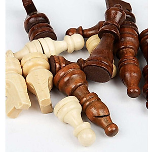 Multipurpose 11.8" Magnetic Wooden Folding Chess Set, Game Board Interior for Storage for Adults Beginner Chess Board