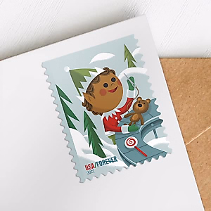 USPS Holiday Elves Forever Postage Stamps (1 Booklet, 20 Stamps)