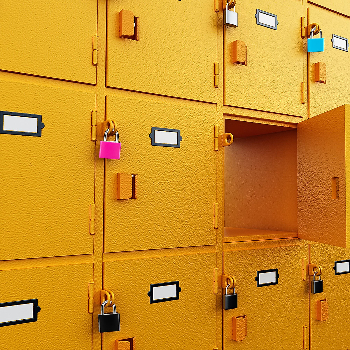 4 Pcs Suitcase Locks with Keys Multicolor Mini Keyed Padlock Febwind Metal Padlock Luggage Padlocks Plastic-Covered Copper Keyed Padlock for Suitcase, Backpack, Boxes, Laptop Bag