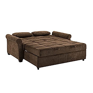 LifeStyle Solutions Serta Honor Convertible Sofa Sofabed, Brown