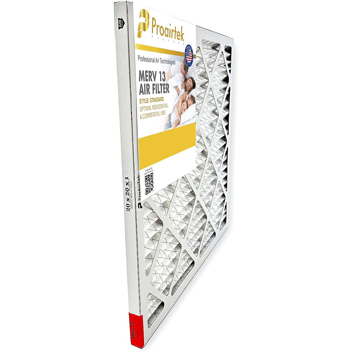 Proairtek AF20201M13SWH Model 20x20x1 Pack of 6 Air Filters, MERV 13; Ideal for Anyone Wanting Clean, Crisp Air in Their Home