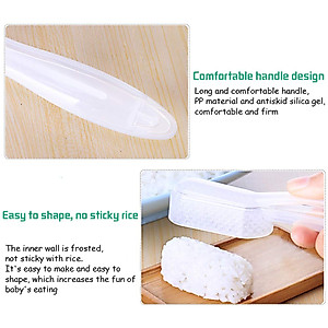 Acxico 2Pcs Japan Sushi Maker Mold Rectangle Onigiri Rice Ball Mold Nigiri Mould Non Stick Press Scoop Bento Making Tool Kit