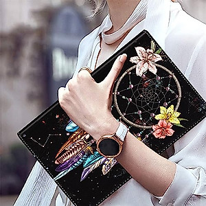 Case for iPad 10.2 9th / 8th / 7th Generation (2021/2020/2019 Model) 10.2 Inch, iPad Air 3 Case/10.5 Inch Pro, Multi-Angle Smart Stand Cover Auto Sleep/Wake，Colorful Dream Catcher