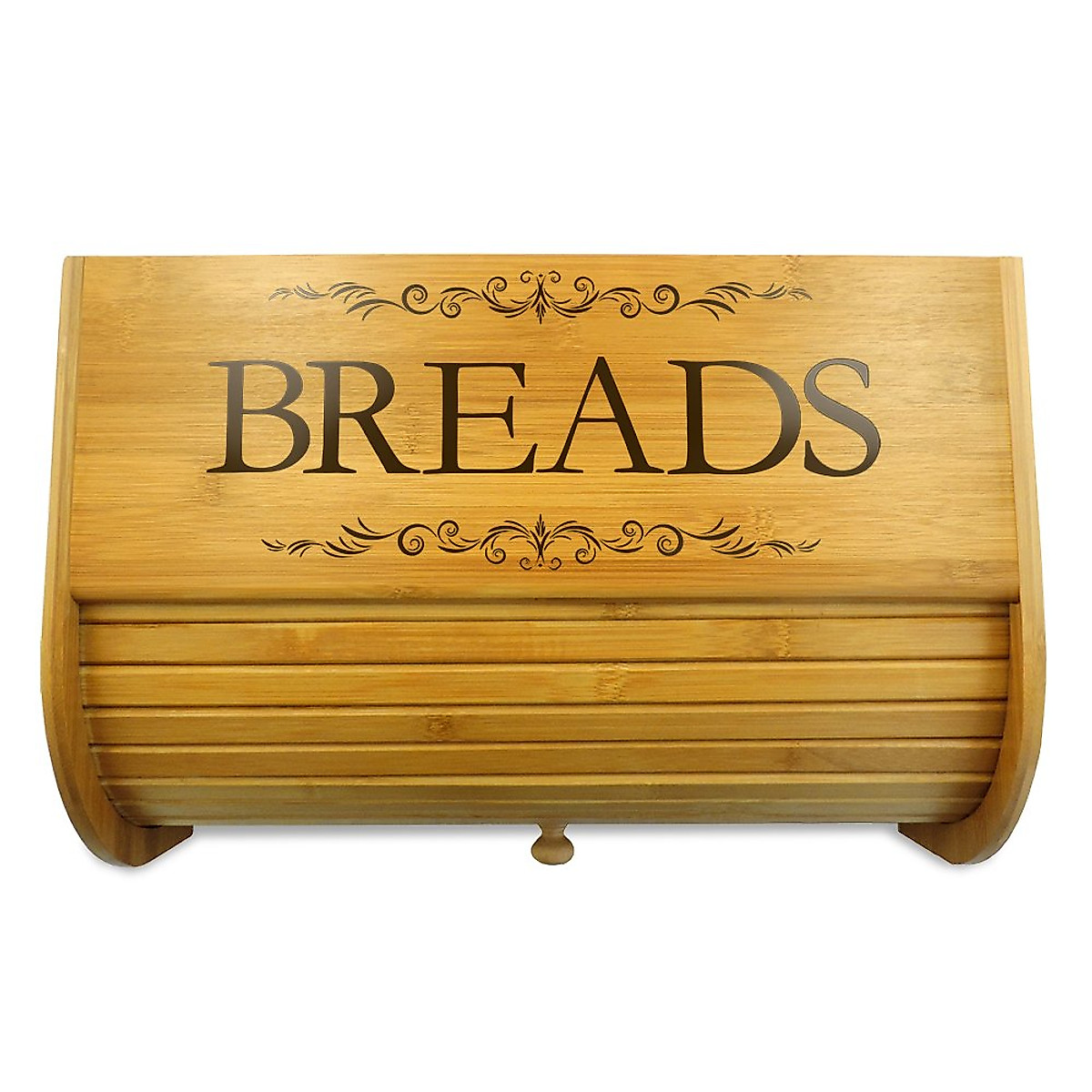 Cookbook People Original Rolltop Bread Box Bamboo Storage Bin