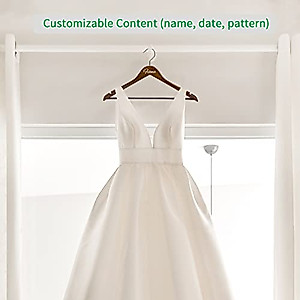 Nature Smile Wooden Suit Hangers 30 Pack Solid Wood Coat Clothes Hangers with Non Slip Bar and 360° Swivel Hook (Retro Color)